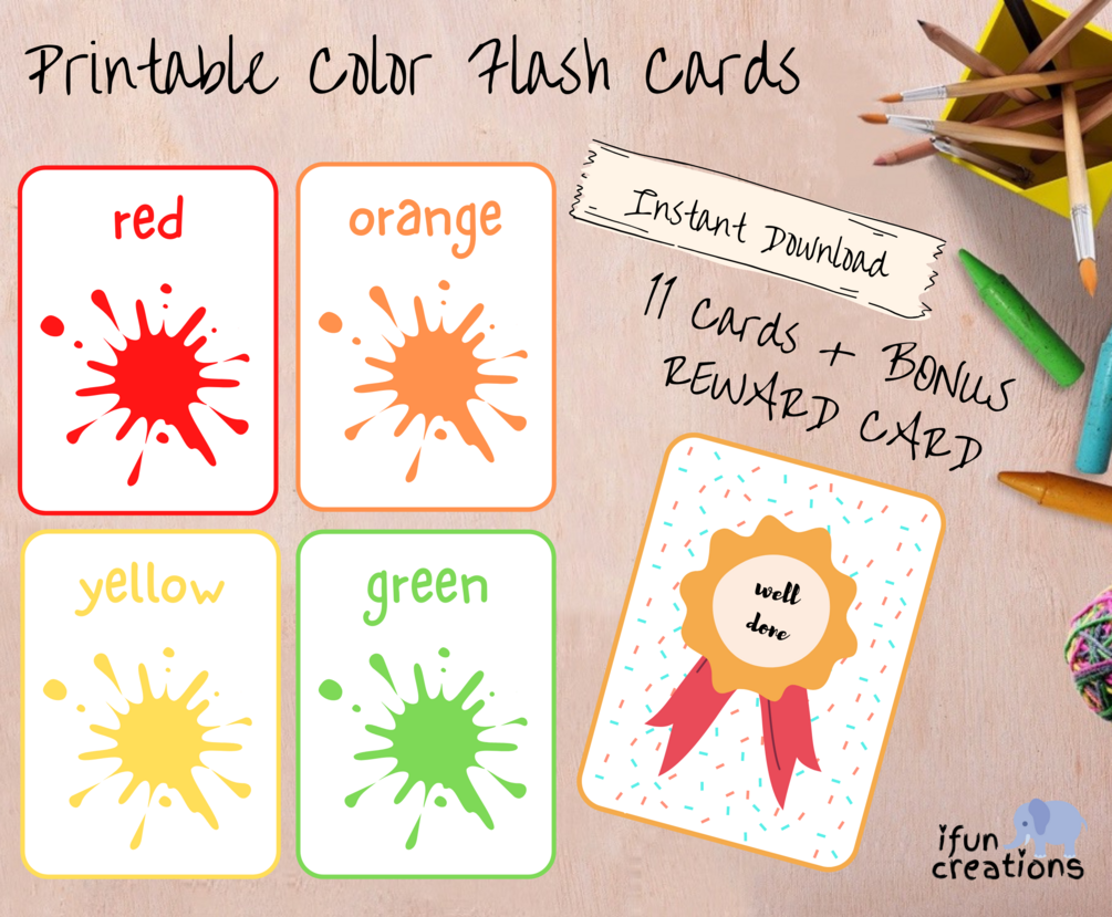 Printable Flashcards English Colors