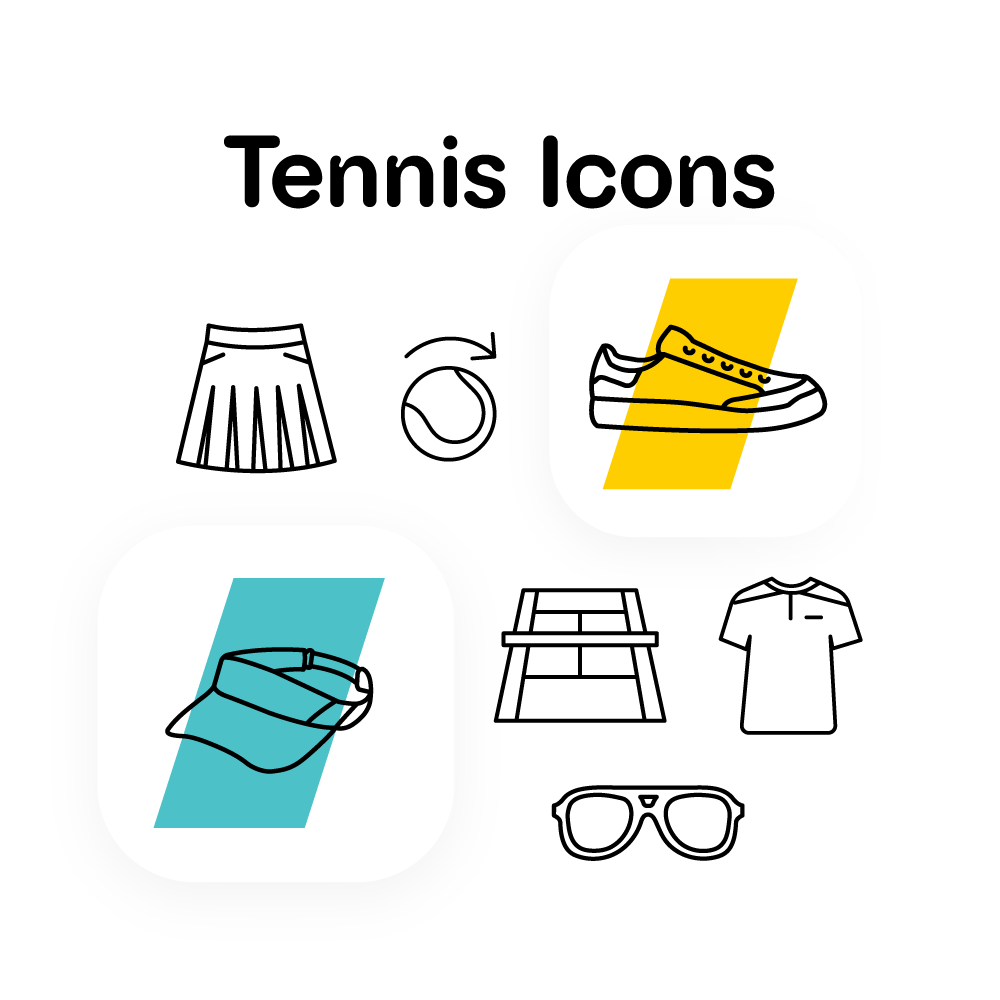 Tennis Icons – Set of 25