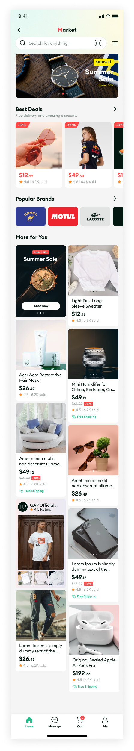 Figma Marketplace App Design | UI/UX Design