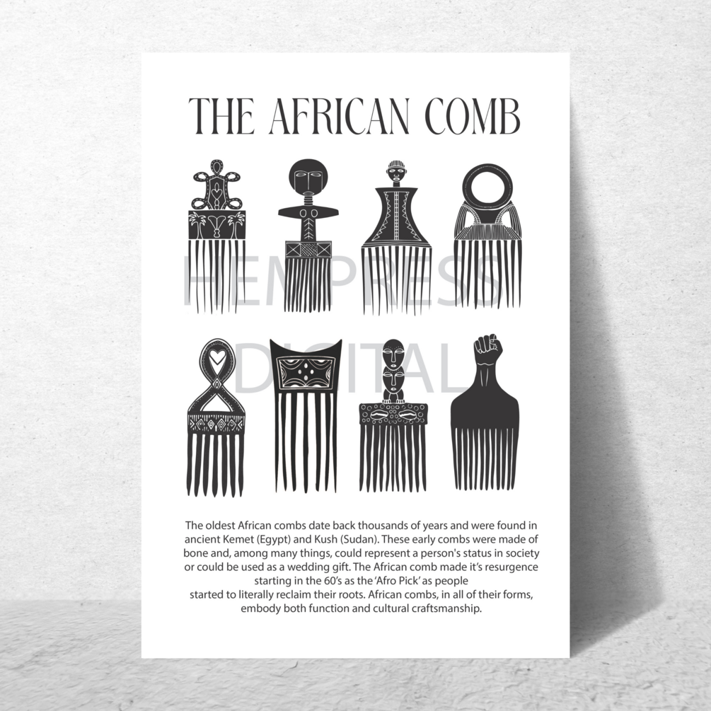 African Comb Poster | Wall Art
