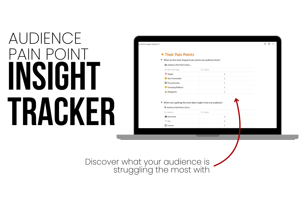 Pain Point Audience Insight Tracker [Notion Template]