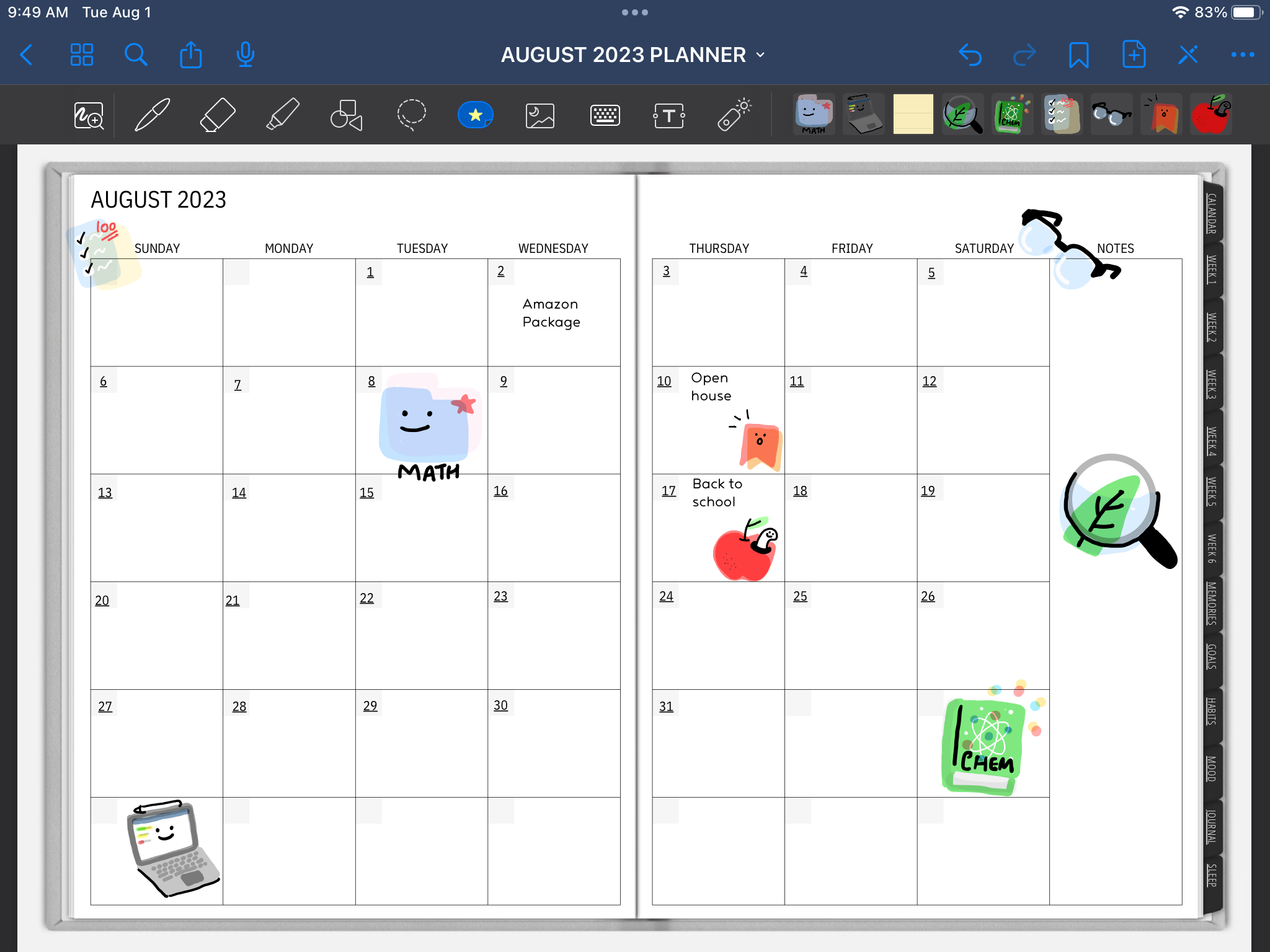 Free August Planner