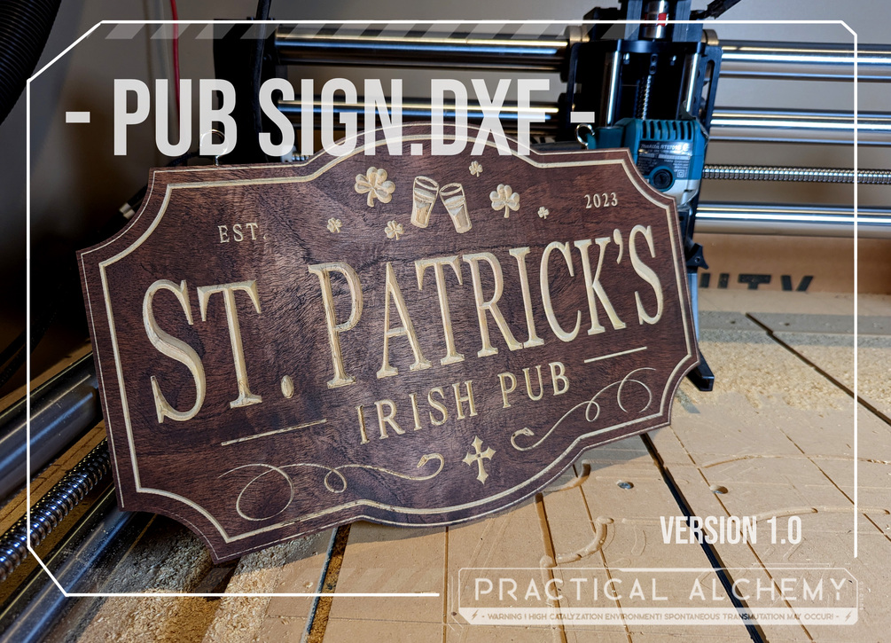 St. Patrick's Day Pub Sign .DXF | .AI