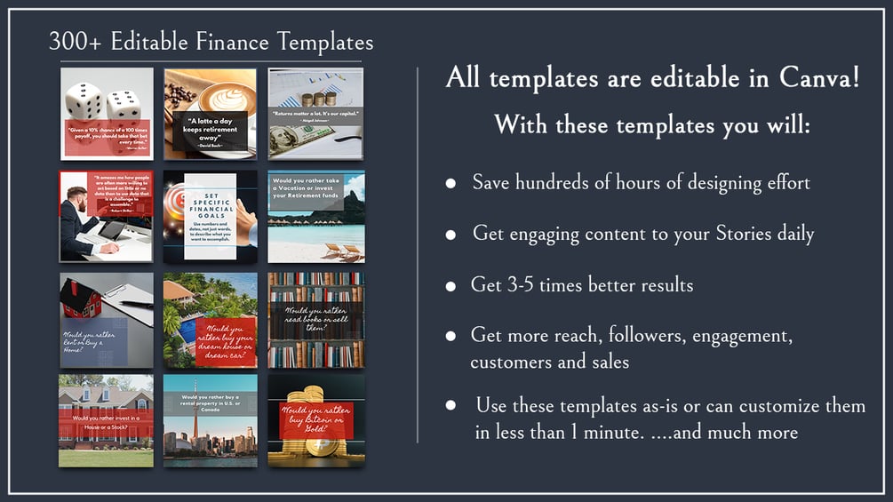 300+ Finance & Investment Marketing Templates | SMM Bundles - Editable ...