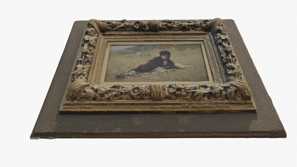 3D Scan Old Painting with baroque frame
