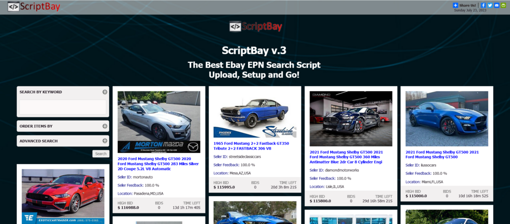 ScriptBay Advanced eBay EPN Search Script