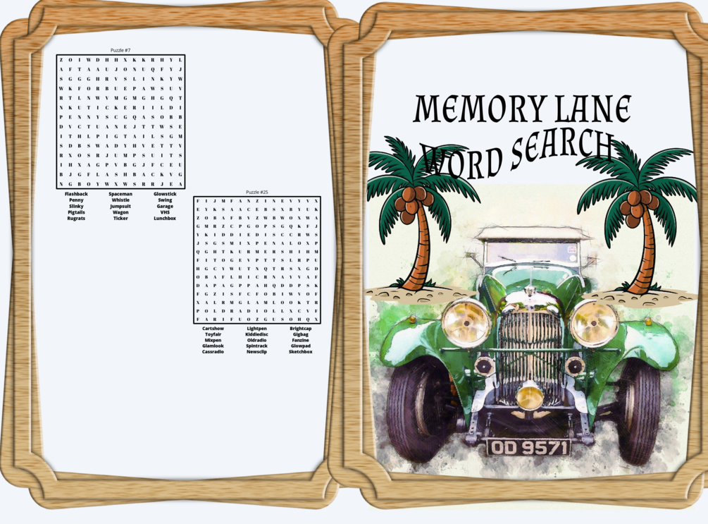 memory lane world search book