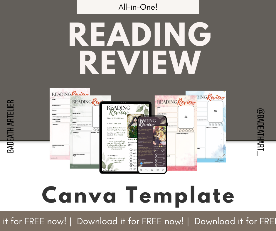FREE ALERT!! Reading Review Canva Template