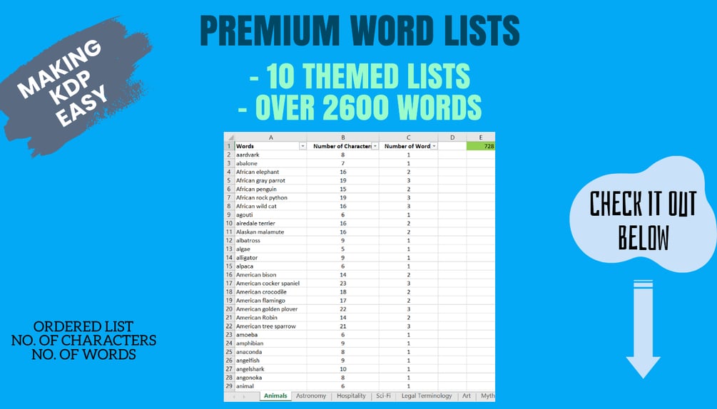 10 x Premium Word Lists 2