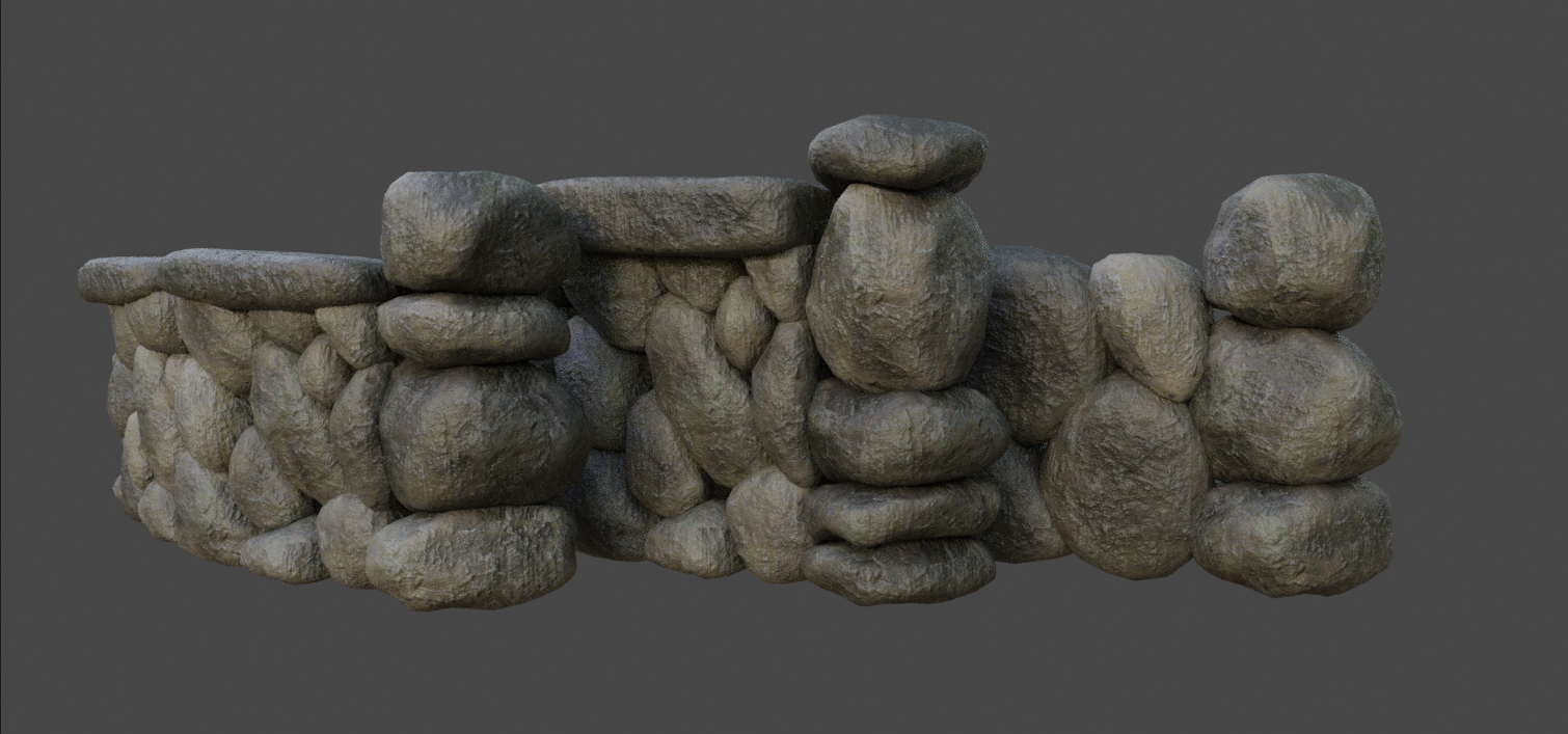 Geometry Nodes - Dry Stone Fence