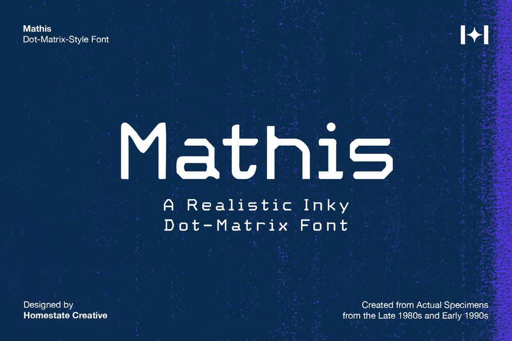 Mathis | A Realistic Inky Dot-Matrix Font