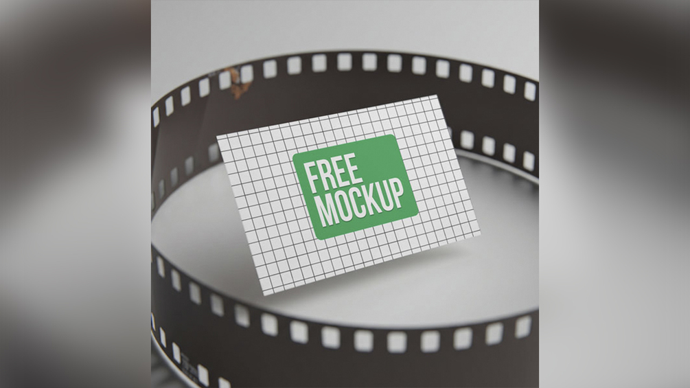 Film Strip Business Card Free Mockup
