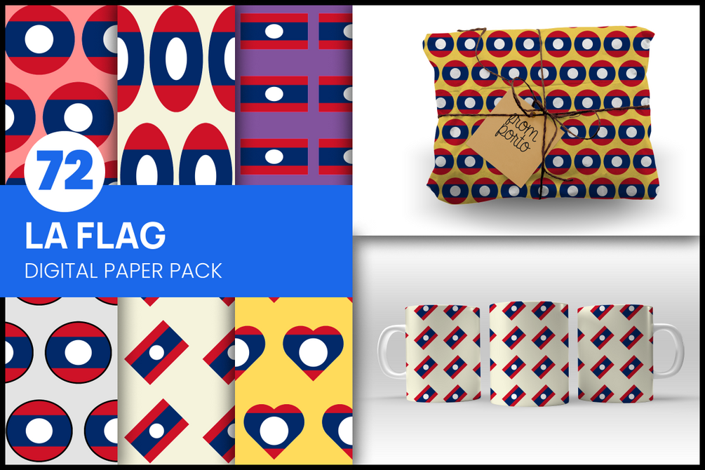 LA Flag Seamless Patterns