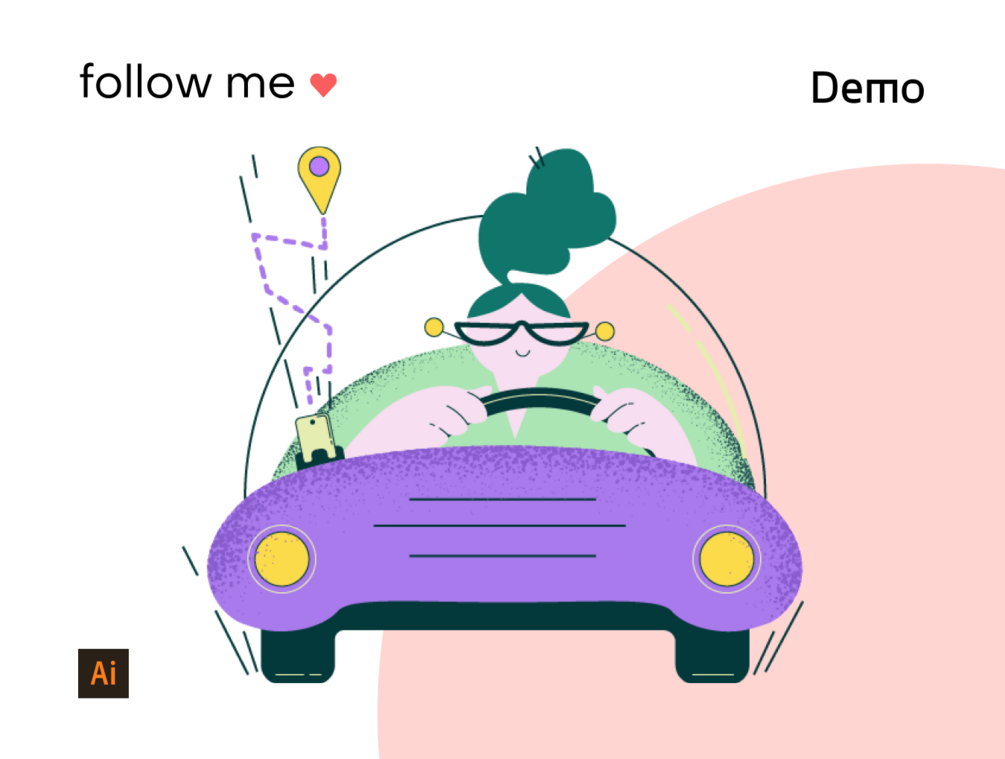 Follow Me Demo Illustration