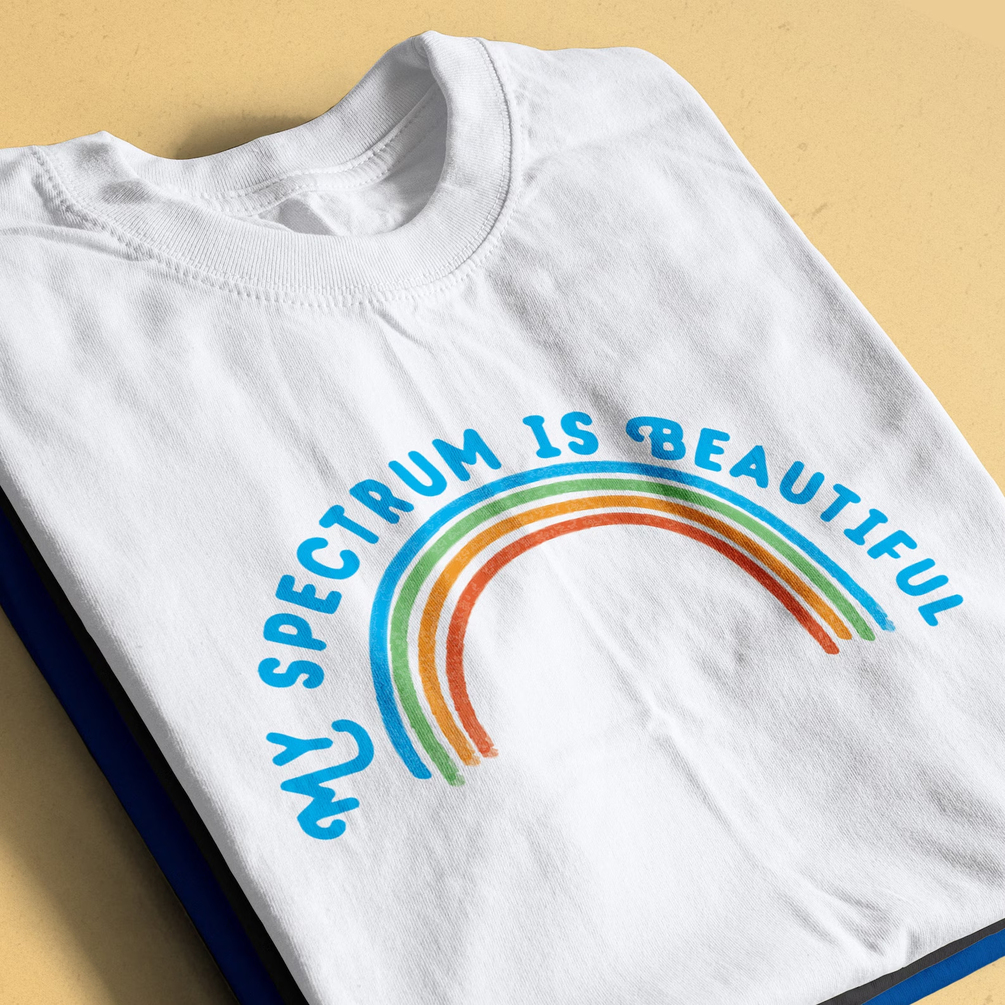 My Spectrum Is Beautiful Kid Shirt (Mental Awareness Shirt, ASD, Autism ...