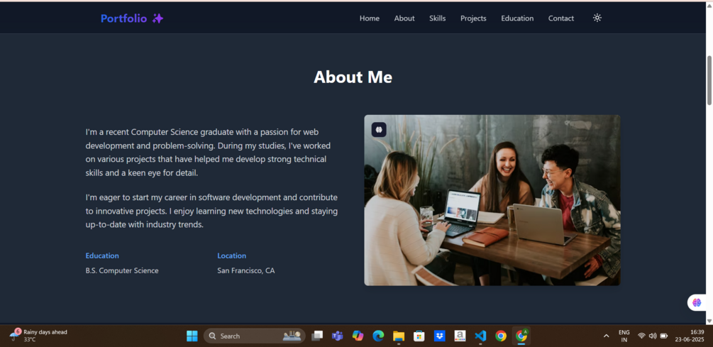 Developer Portfolio Template (React+Vite+Tailwind CSS)