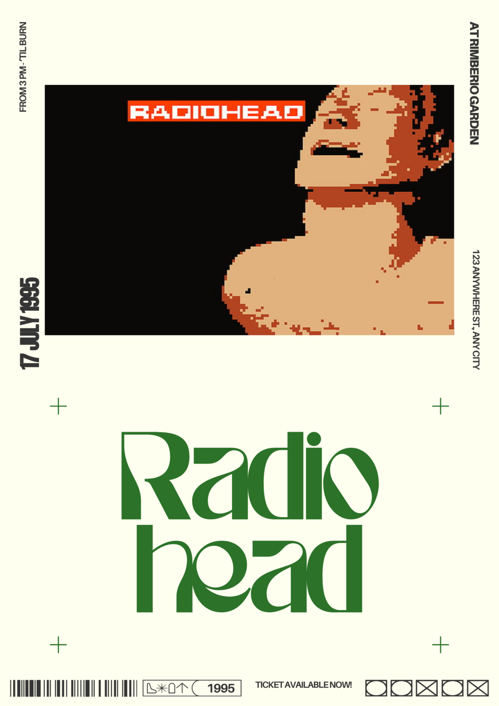 Retro RadioHead Poster Design
