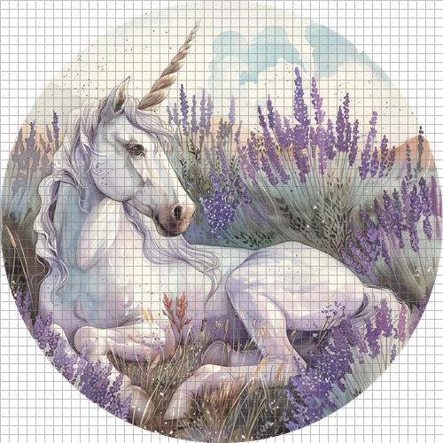 Magical and Enchanted Unicorn Circle Wall Decal - 6" Size, PNG Round ...
