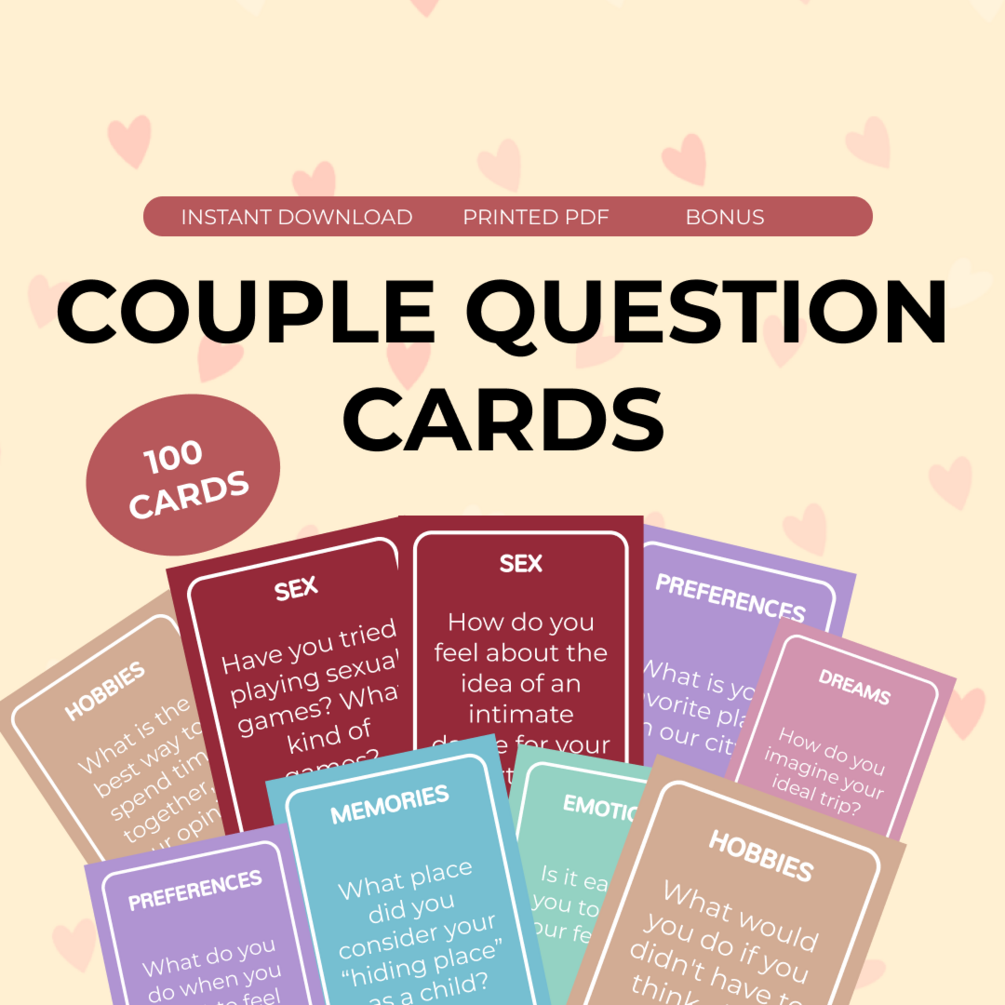 100 Couples Conversation Question Cards for Healthy Relationships