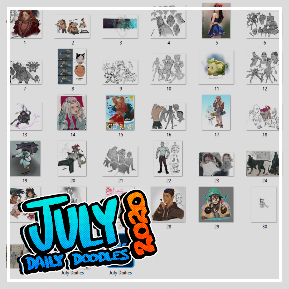 July 2022 Daily Doodles