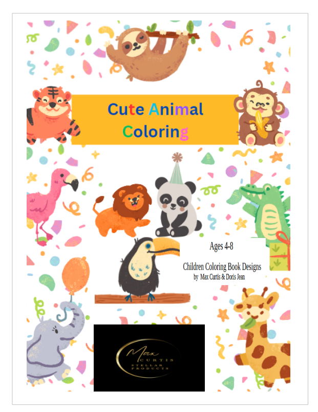Colorful Critters: A Delightful Animal Coloring Book for Kids ages 4-8