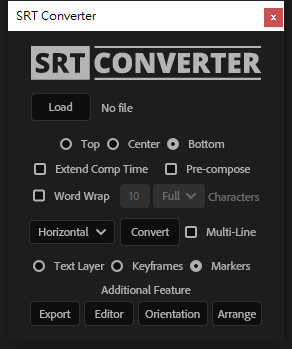 【After Effects Script】SRT Converter