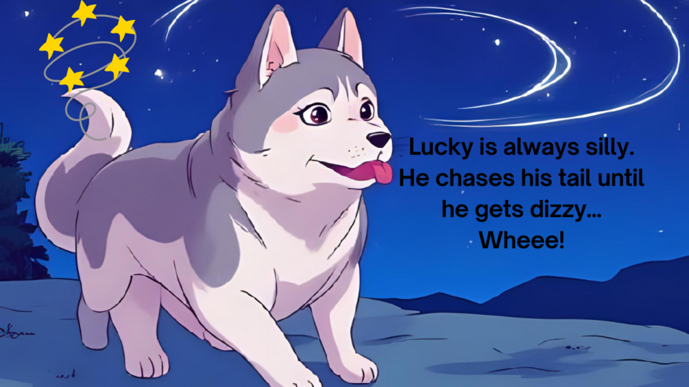 Lucky the Husky , the lucky puppy