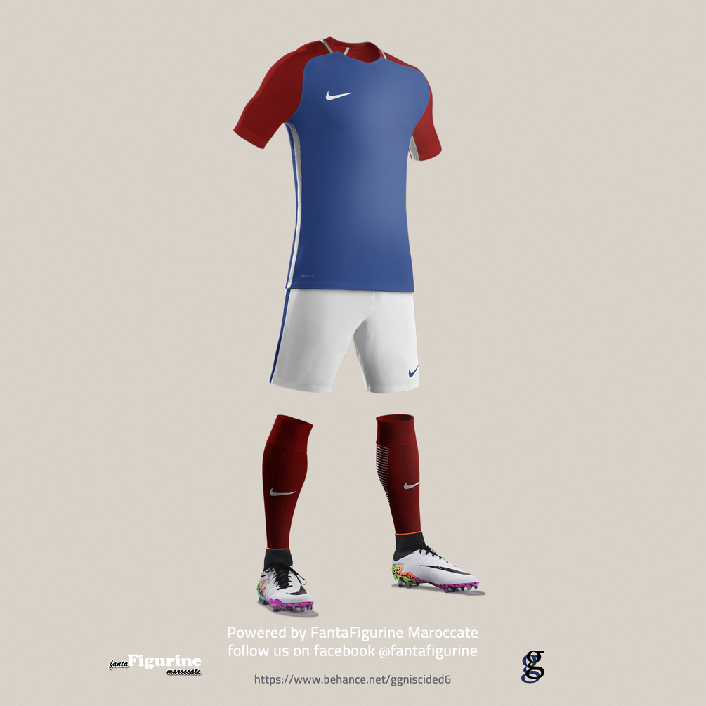 Fully editable digital mockup football kit