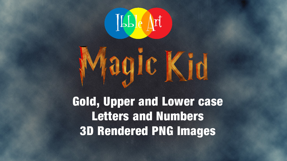 Magic Kid 3D Rendered Uppercase and Lowercase Alphabet - separate PNG ...