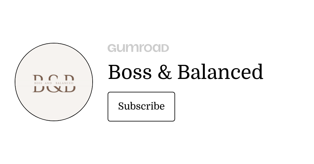 Boss & Balanced