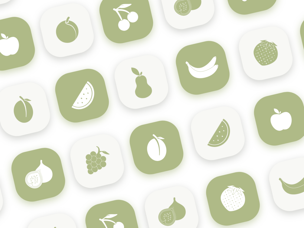 Fruits Icons 🍎🍌🍉🍓🍐
