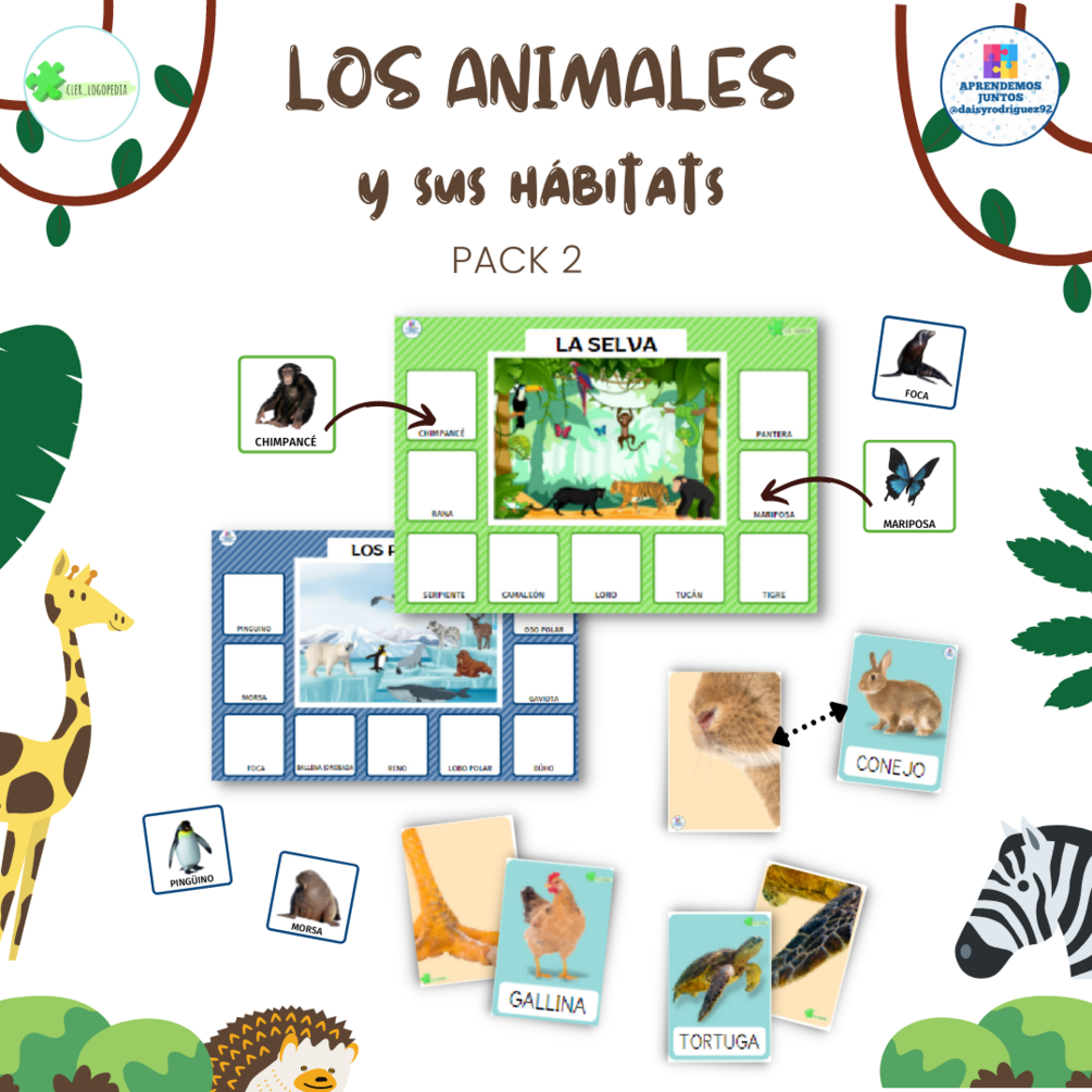 PACK 2 MUNDO ANIMAL Y SUS HÁBITATS