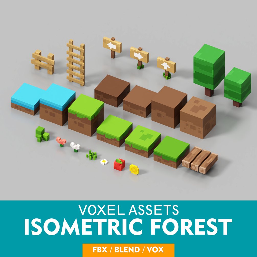 Isometric Forest Assets (Voxel)