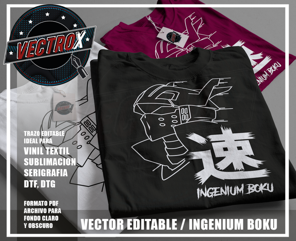 Vector Editable - Ingenium Boku Anime