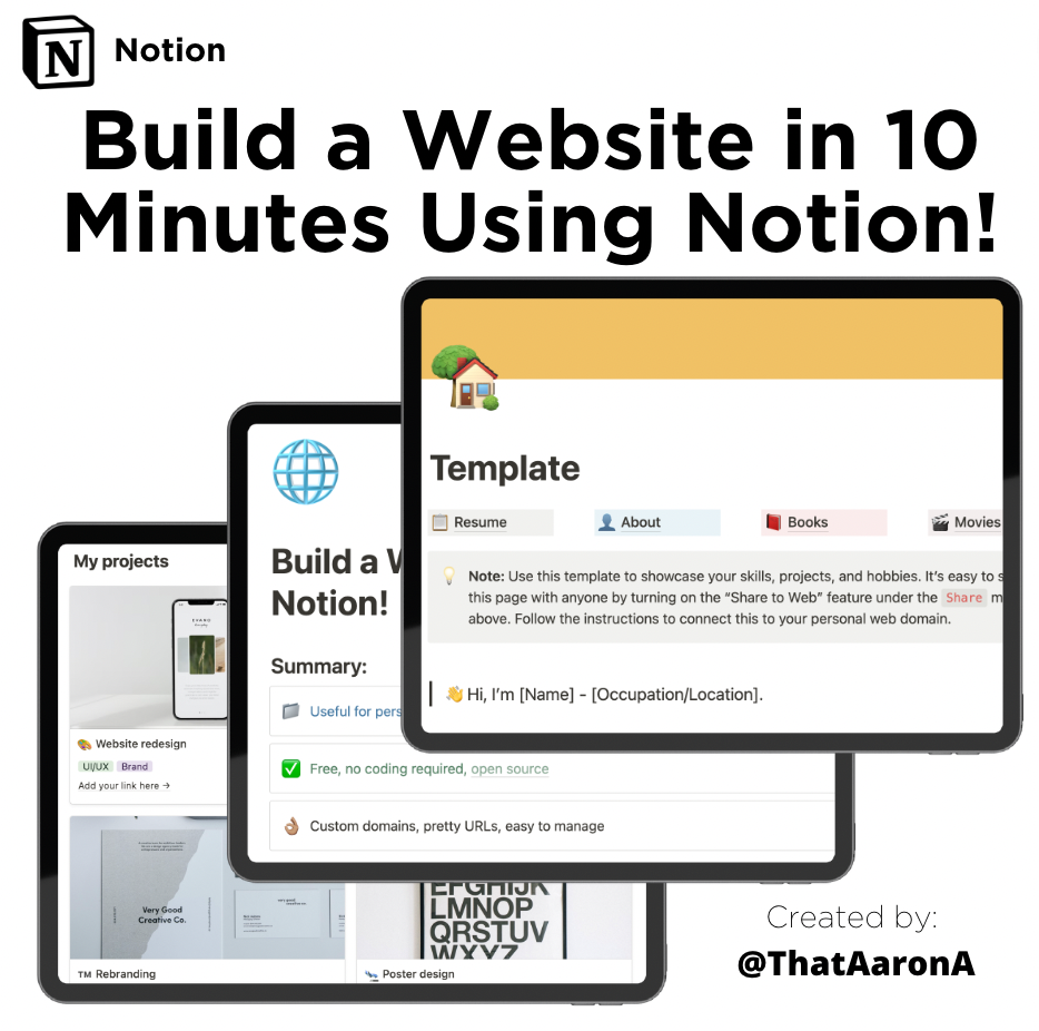 Build a Website in 10 Minutes Using Notion!