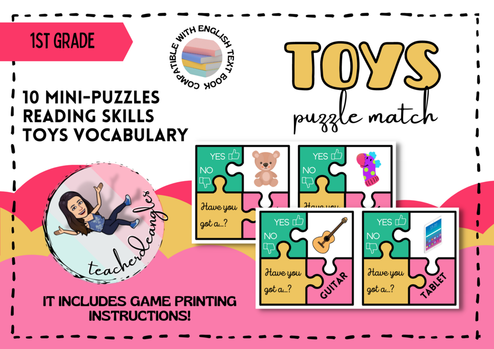 PUZZLE MATCH: TOYS VOCABULARY