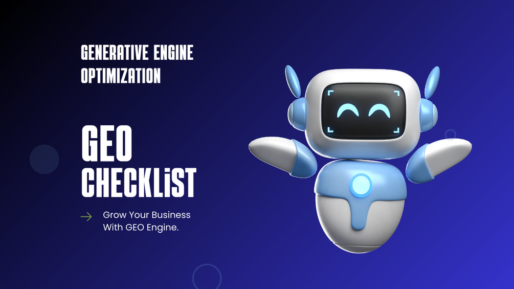 GEO Optimization Checklist – AI-Ready Content Framework