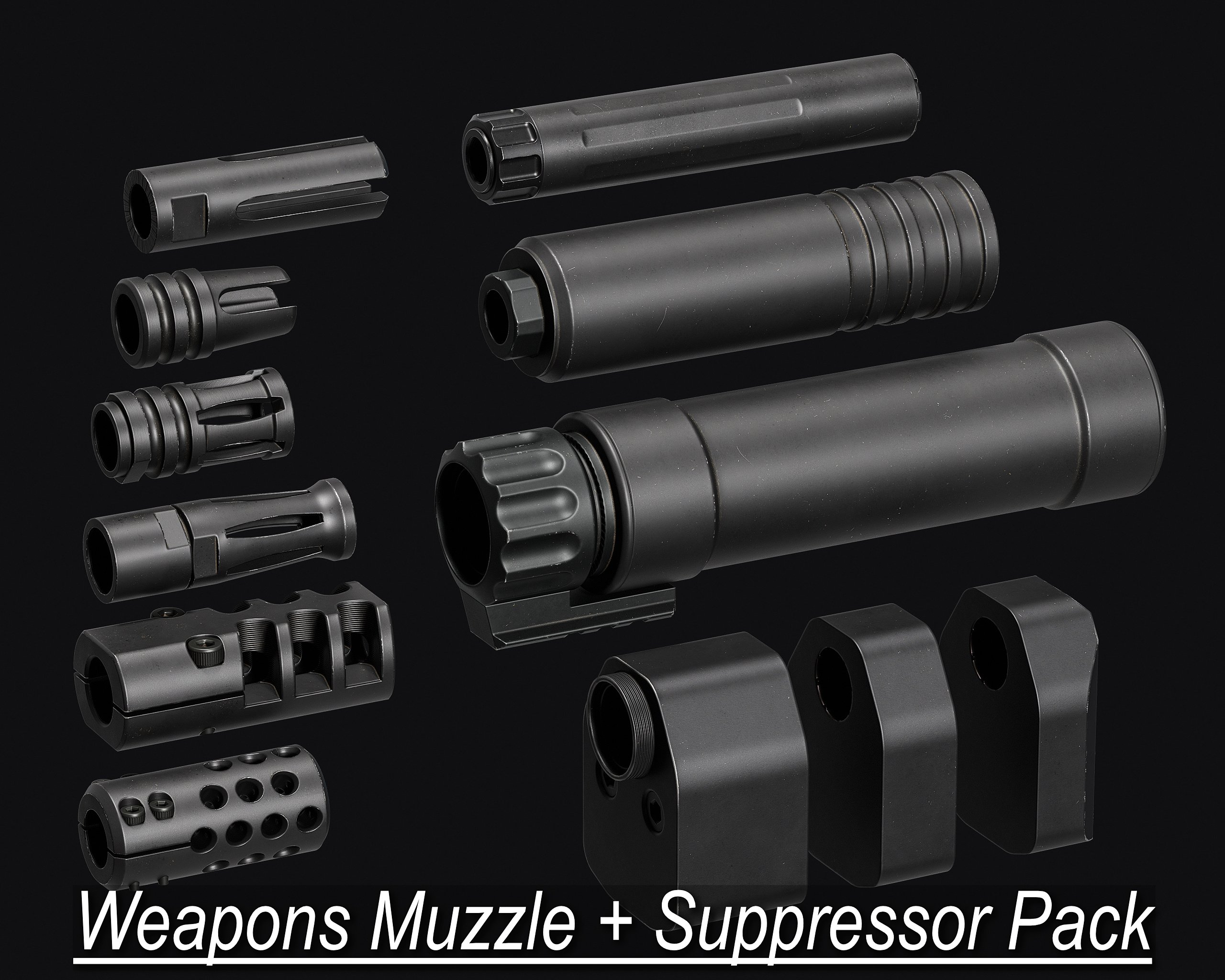 Weapon Muzzle + Suppressor Pack - Mattias H