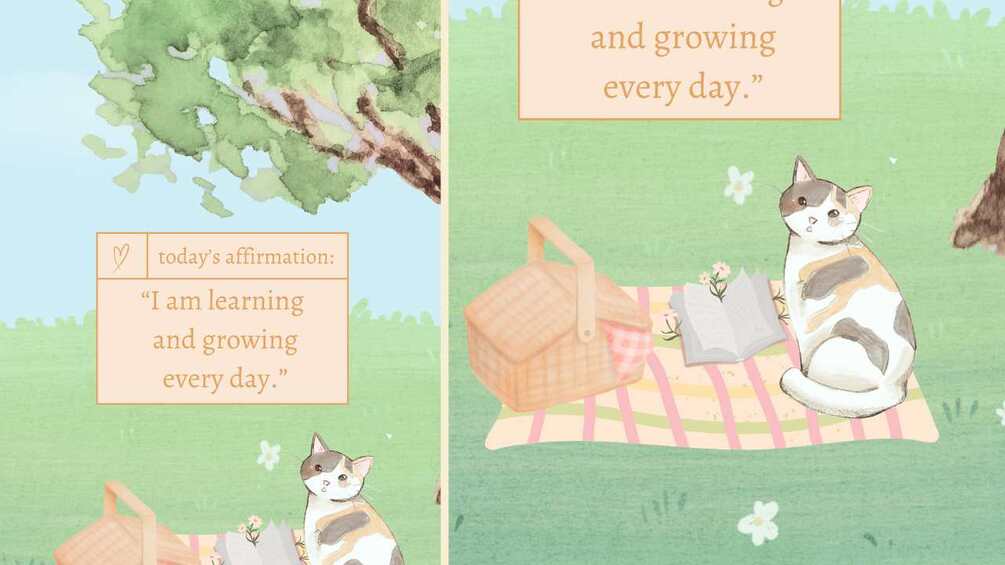 phone wallpaper / digital download "i am learning and growing every day"