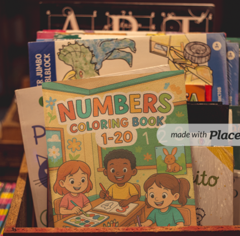 Kids Numbers Coloring Book – Learn to Count 1-20