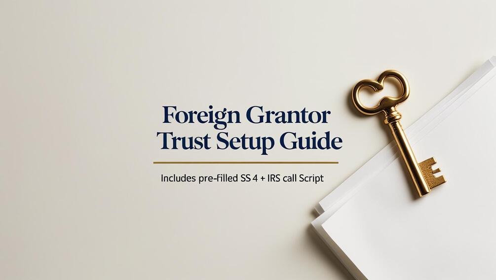 📘 Foreign Grantor Trust Setup Guide + Pre-Filled SS4 template
