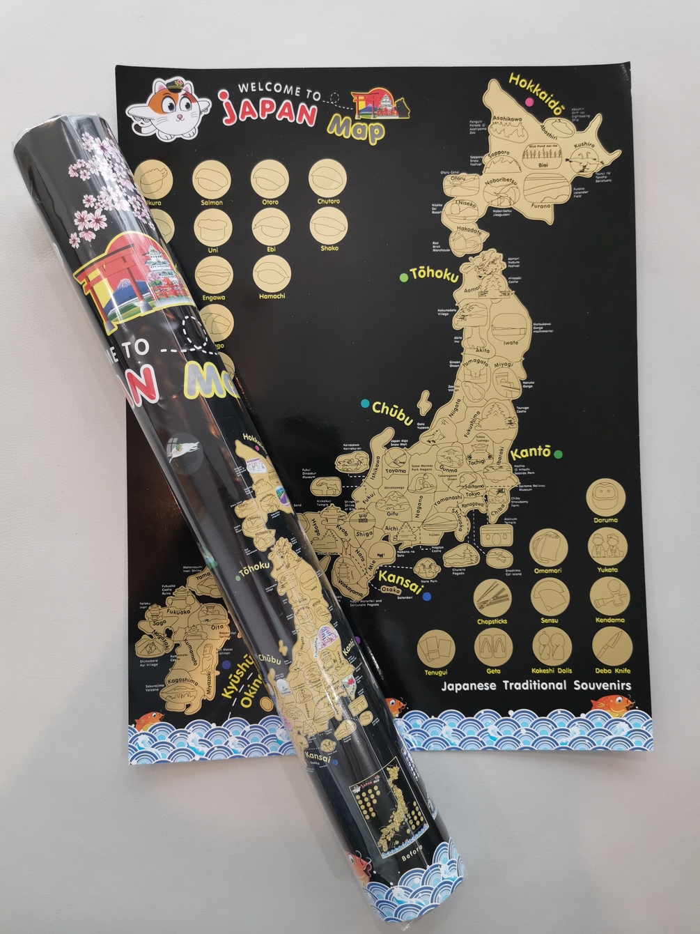 Japan Scratch Map (แผนที่ตัวขูดญี่ปุ่น)