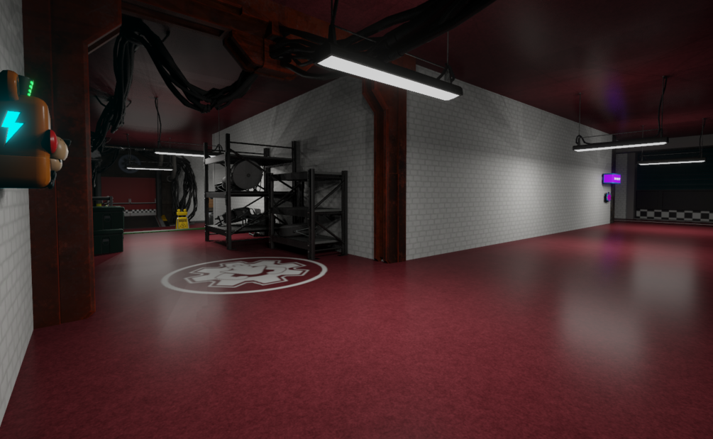 🔒 Security Breach Parts & Service Blender Map (Endo Hall + Warehouse)