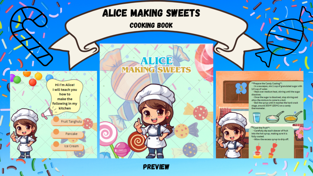 Alice Making Sweets_Cooking Book for Kids | 24 pages