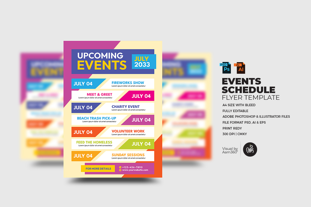 Events Schedule Flyer Template