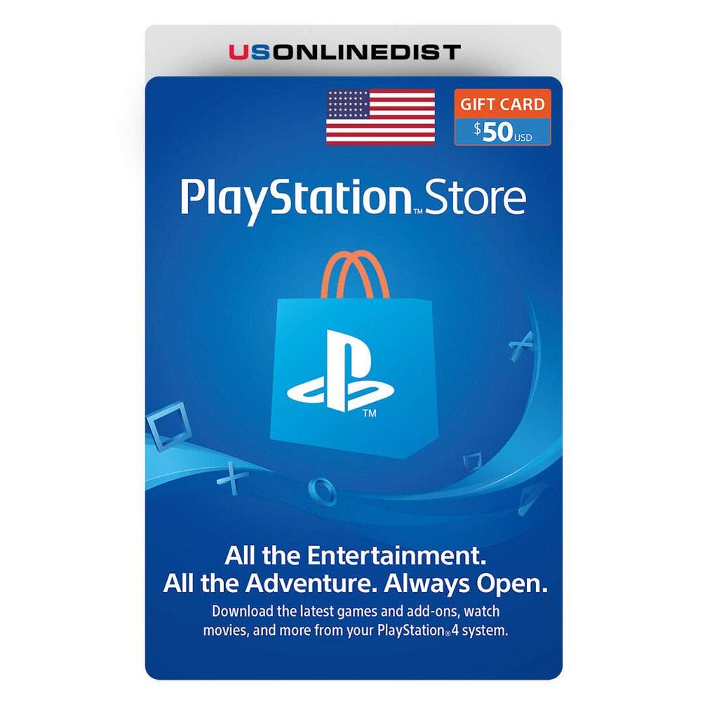 Sony Playstation Network $50 USD Card - PSN 50 Dollar - PS4 PS3 PSP USA ...