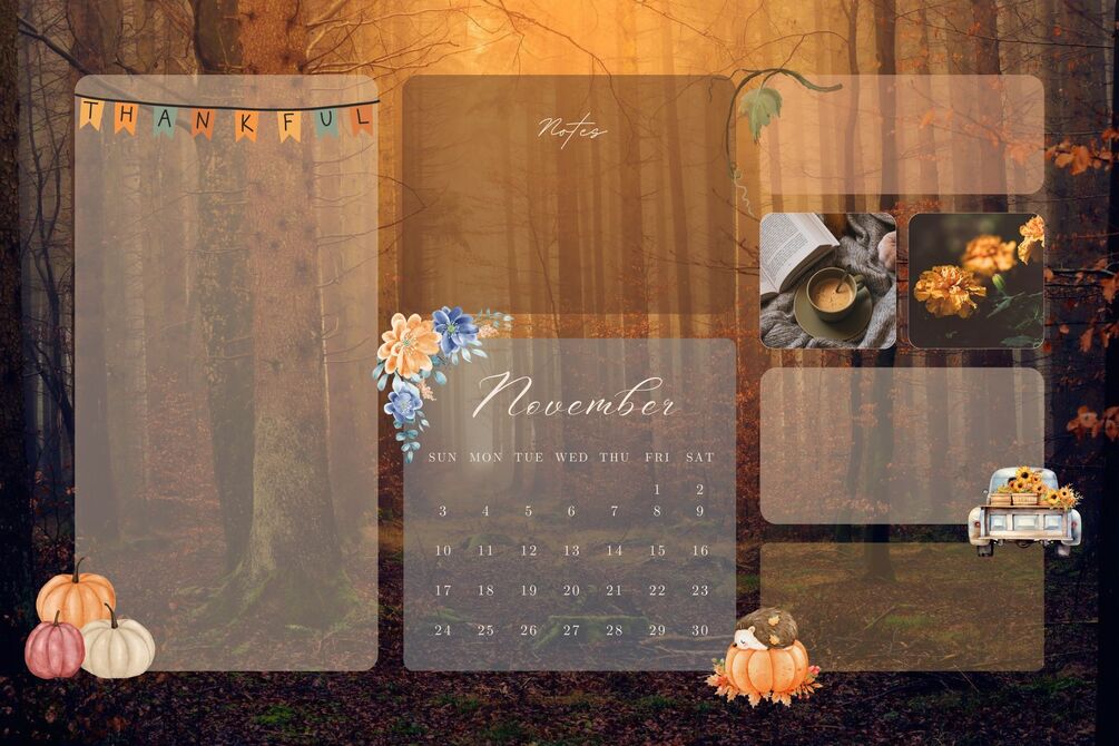 November Fall Aesthetic Desktop Wallpaper