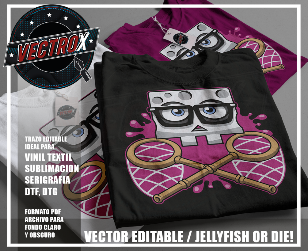 Vector Editable - Jellyfish Or Die!