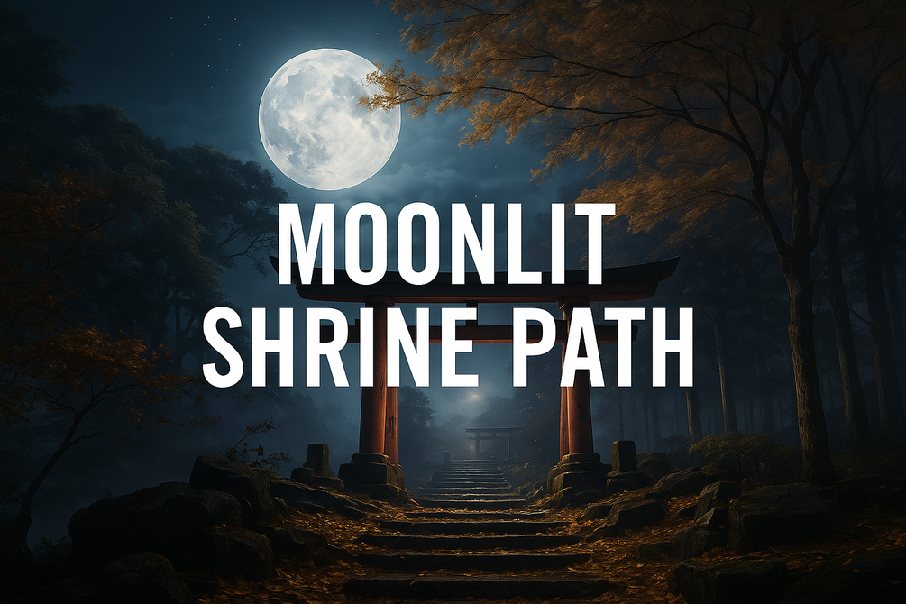 Moonlit Shrine Path (4 Images)