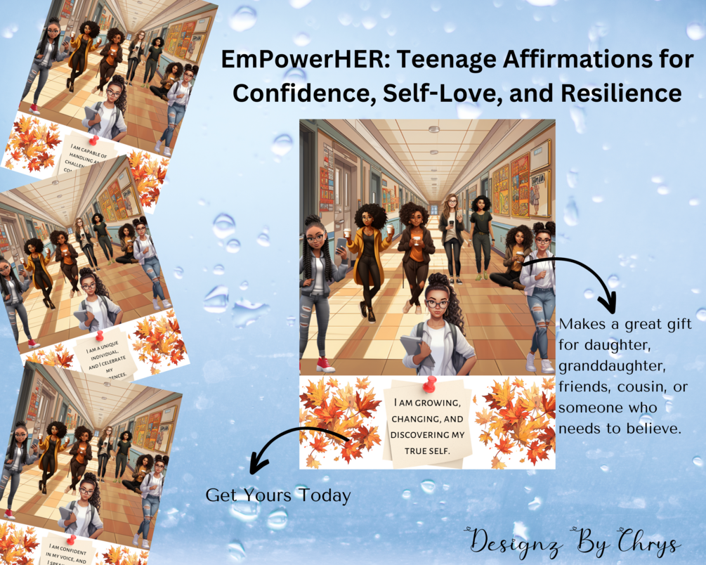 EmpowerHER Affirmation cards for teenage girls